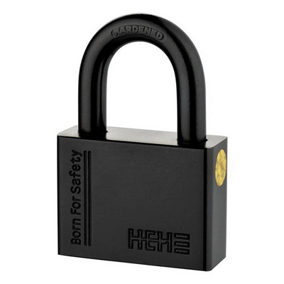 Black color round shape anti-rust padlock | padlock manufacturers